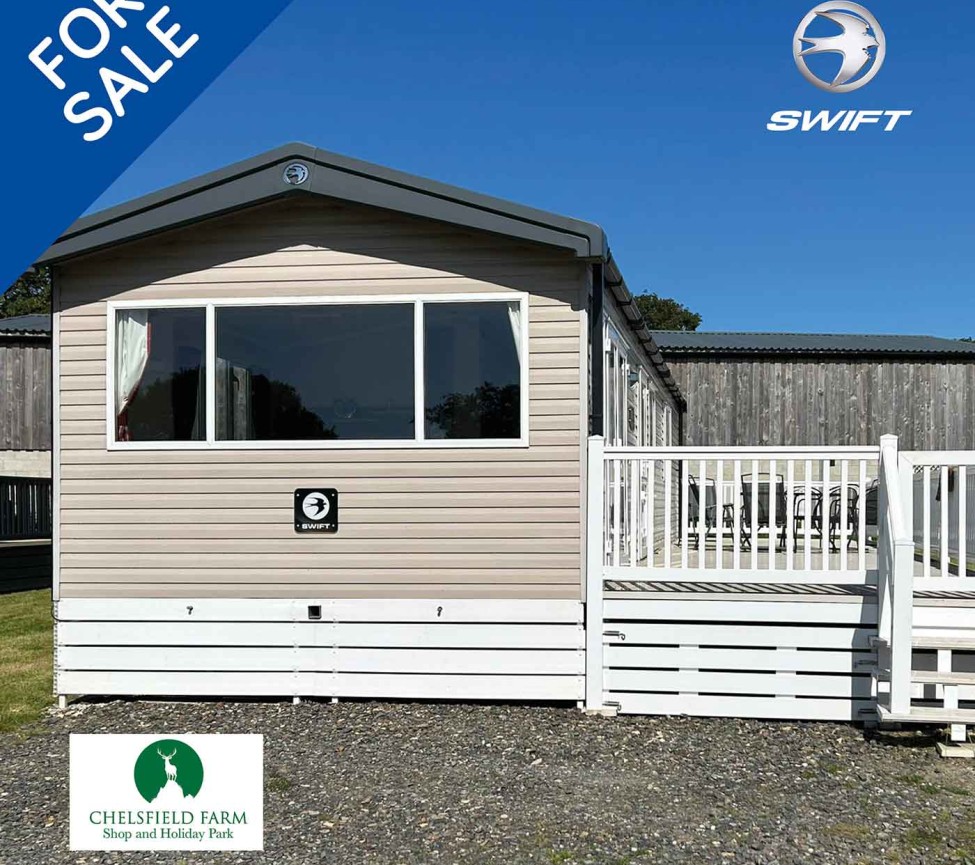 New Swift Biarritz Static Caravan For Sale at Chelsfield Farm